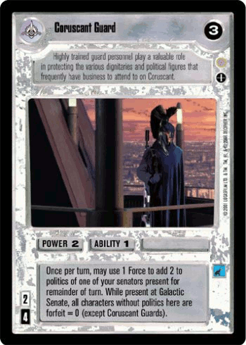 Star Wars Cardlists - Coruscant